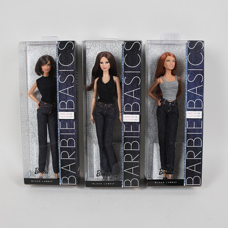BARBIE, 3 pcs, Basics Collection 002 Black Label, Mattel 2010. Toys ...