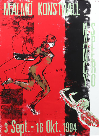 POSTER, Nancy Spero, Malmö Konsthall 1994, lithographic print, unsigned ...