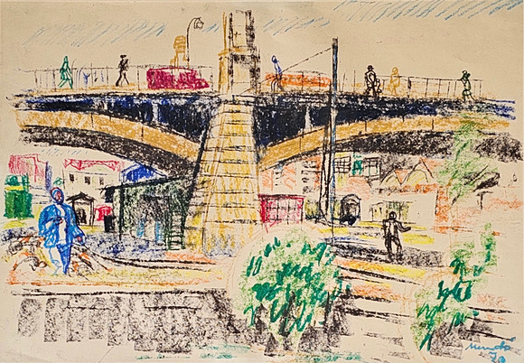 IGNASI MUNDÓ. VAX RITNING. BRO. Konst - Teckningar - Auctionet