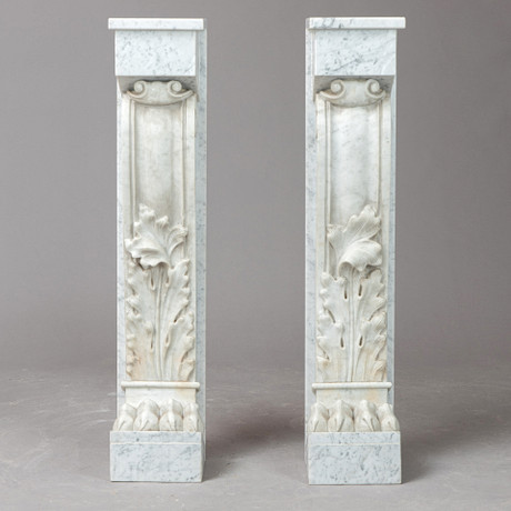 KONSOLER, ett par, marmor, Italien, sent 1800/1900-tal. århundrade (2 ...