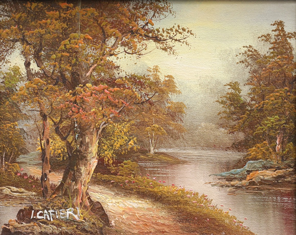 I.CAFIERI, LATE 20TH CENTURY. WATER LANDSCAPE. Art - Paintings - Auctionet