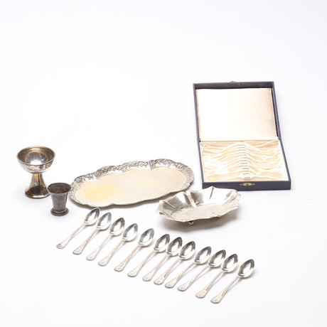 SILVER OBJECTS. weight approx. 440.9 grams. Silver & Metals - Silver ...