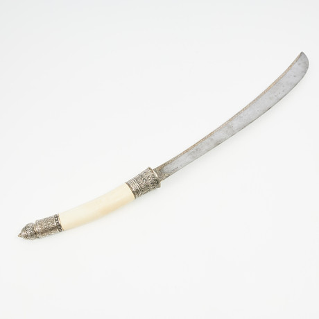 ESPADA, dha shay, Myanmar, segunda mitad del siglo XIX, pluma de marfil ...