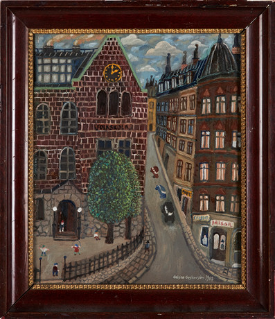 GÖSTA GUSTAVSON (1931-2008). Stockholm motif, oil on Board, signed and ...