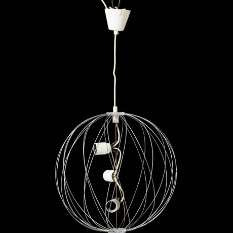TORE ALSÉN, "Pia", ceiling fixture, Gärsnäs, frame in steel wire, 3 ...