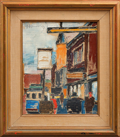 WILHELM HENNING. Motif from Gothenburg, oil on canvas, signed. Art ...