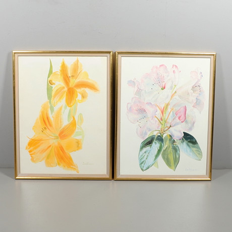 IVOR B. COBURN (B.1934). LILJOR. Konst - Teckningar - Auctionet