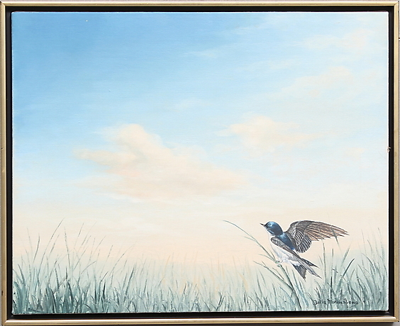 BRITA NORDENBERG. "Early morning, elk island", signed. Art - Paintings ...