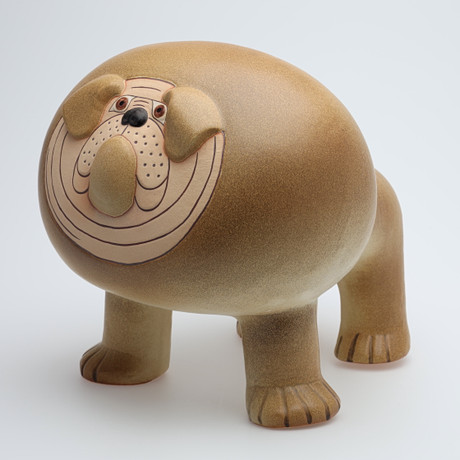 LISA LARSON. FIGURE "Bulldog Maxi" from the Kennel series, stoneware ...