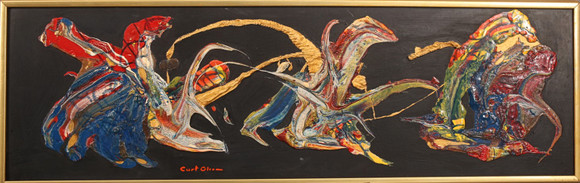 CURT OLSON. OIL ON A Board, composition. Signed. Art - Paintings ...