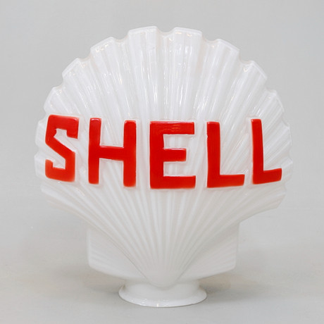 KUPA till BENSINPUMP, glas, Shell, 1900-tal. Övrigt - Övrigt - Auctionet