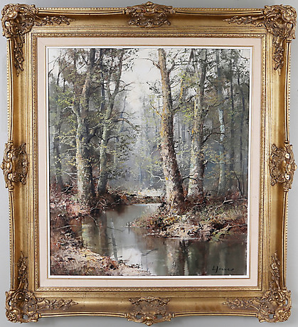 INGFRIED PAUL HENZE MORRO. Waldlandschaft, Öl auf Leinwand, signiert ...