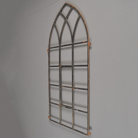 CAST IRON WINDOW, large, Denmark openable, 19th century. 178 x 85 cm ...