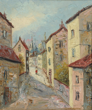 KARL HELGO. Oil on canvas, city motif, signed. Art - Paintings - Auctionet