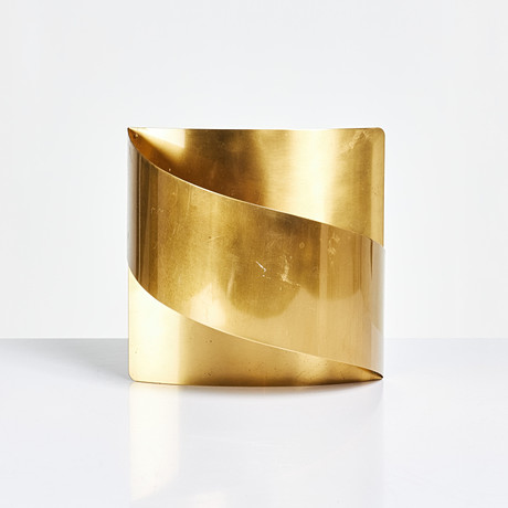 PETER CELSING. "Band", vägglampa, Falkenbergs Belysning, mässing, 1900/ ...