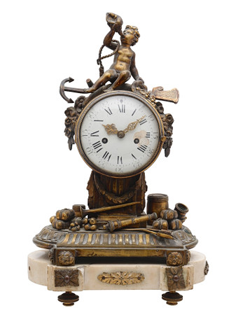 Napoleon III style table clock in bronze and marble. Clocks & Watches ...
