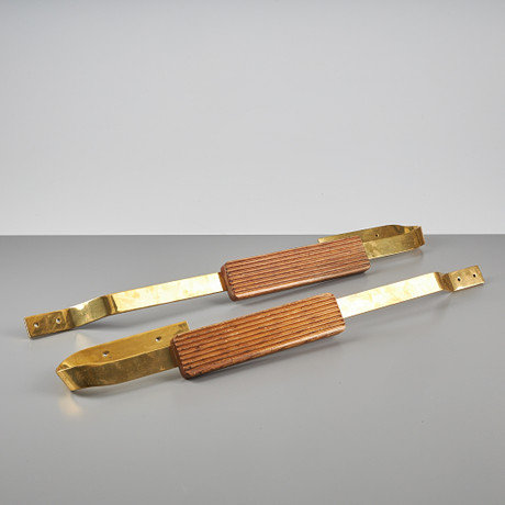 A PAIR OF DOOR HANDLES, unknown designer, 1960/70s, Finland. Silver ...