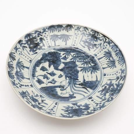 DISH, China, Ming, Wanli (1573-1620), porcelain with blue and white ...