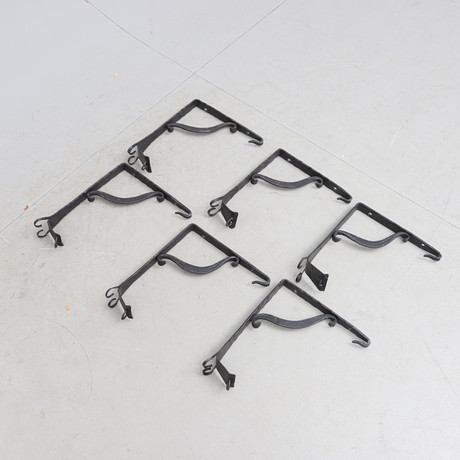 HYLLKONSOLER, smide, 3 par, 1900-tal. Silver & Metall - Övriga ...