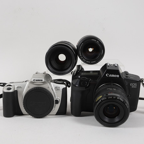 CANON, 2 analogue system cameras, with lens. Photo, Cameras & Lenses ...