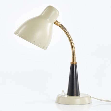 TABLE LAMP, 1950s. Perforated sheet metal screen. Lighting & Lamps ...