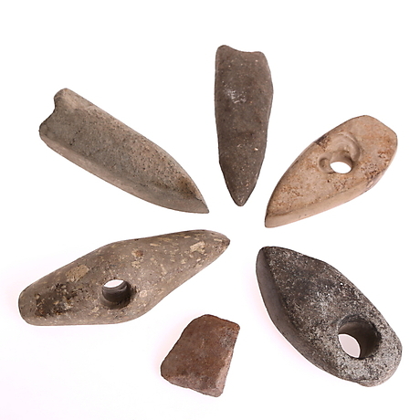 SHAFT HOLE CUTTERS, 5 pcs, rock type, Neolithic 2500-1500 BC ...