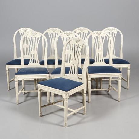 MATSALSSTOLAR 8 st Gustaviansk stil Axet. Möbler - Fåtöljer & Stolar ...