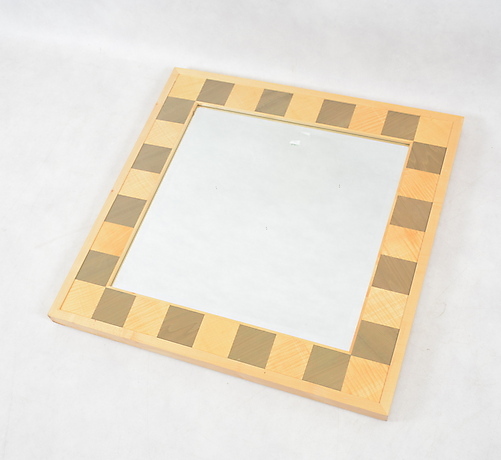 DAVID LINLEY. WALL MIRROR, hardwood with marquetry, for Polygram ...