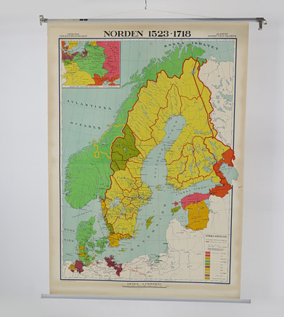 MAP, "The Nordic countries 1523-1718" by Lecturer Docent Hugo Valentin ...