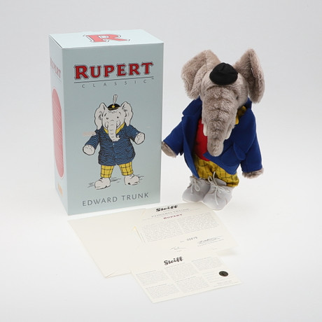 STEIFF - 'EDWARD TRUNK' TEDDY BEAR - RUPERT SERIES. Toys - Toys - Auctionet