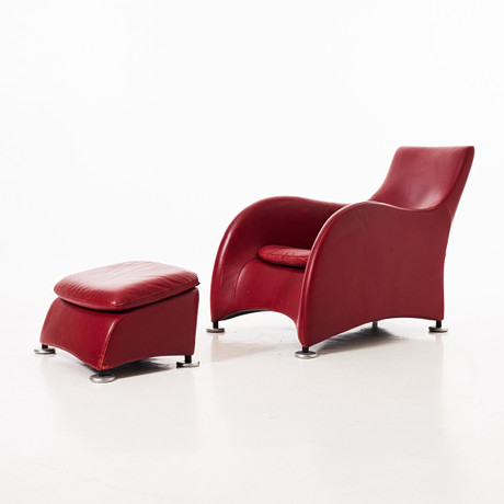 GERARD VAN DEN BERG. fåtölj med fotpall, "Loge", för Montis, Holland ...