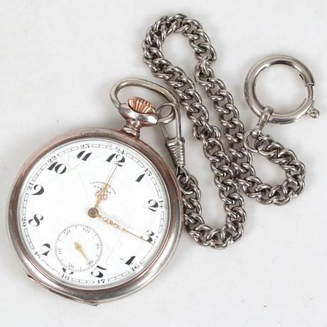 POCKET WATCH, silver, Eterna, 1900. Clocks & Watches - Pocket & Stop ...