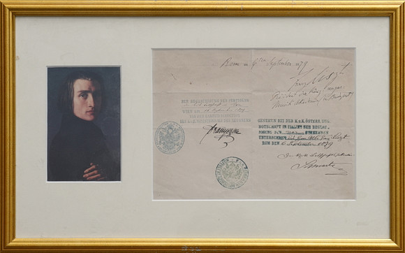AUTOGRAPH. FRANZ LISZT (1811-1886) HUNGARIAN-AUSTRIAN COMPOSER. Books ...