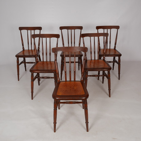 PINNSTOLAR, 6 st. Stolfabriks Aktiebolaget, Smålandsstenar. 1930/40-tal ...