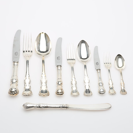 ATERINTESETTI, 112 osaa, "Prince Albert", hopea. Hopea ja metalli ...