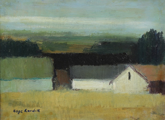 HELGE CARDELL. Landscape composition, oil on Board, signed. Art ...