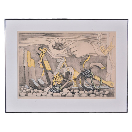 AXEL OLSON. Color etching. Art - Engravings & Prints - Auctionet