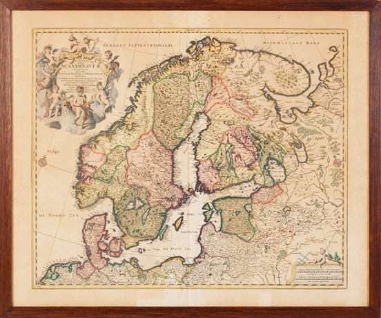 MAP OF SCANDINAVIA, VISSCHER, Exactissima Totius Scandinaviae Tabula ...