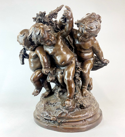 LARGE BRONZE FIGURE OF PUTTI. Art - Sculptures - Auctionet