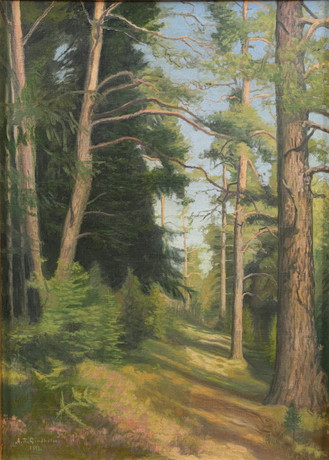 AXEL REINHOLD LINDHOLM. Olja på duk, signerad, daterad 1918. Konst ...