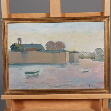 RUDOLF FLINK. OIL ON CANVAS, signed and dated. Art - Paintings - Auctionet