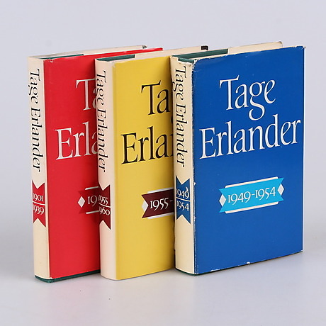 BOOKS, 3 pcs. Tage Erlander, Memoir, 1901 - 1960. Books, Maps ...