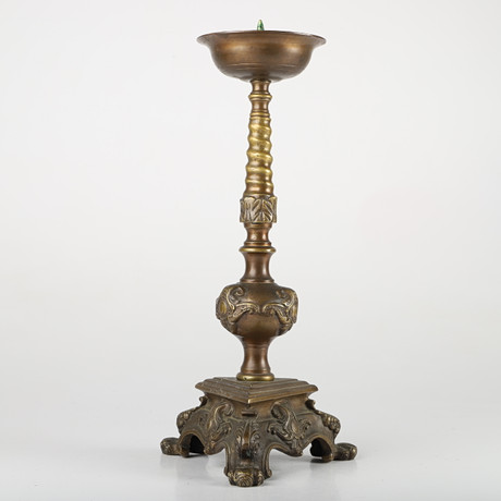 LJUSSTAKE, brons, 1900-tal. Silver & Metall - Övriga metallföremål ...