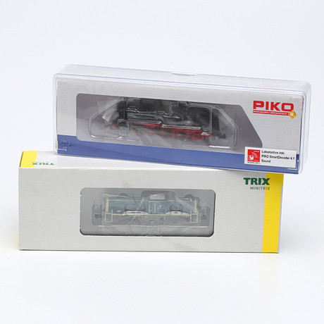 MINITRIX 16123 DB:s diesellok och PIKO 40103 DB:s ånglok, ljud ...