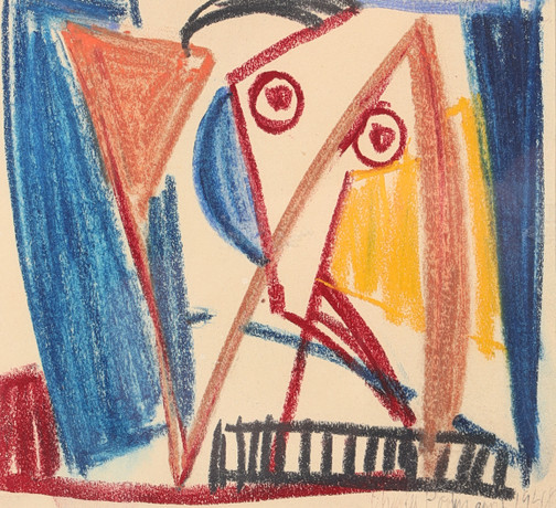 CHARLES PORTIN (1889-1980). Composition, Pastel on paper, signed and ...
