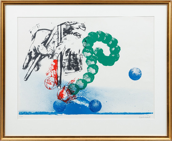 CARL FREDRIK REUTERSWÄRD. Komposition, färglitografi, signerad och ...