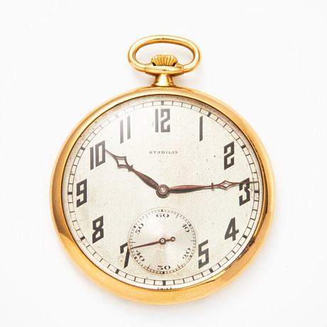 STABILIS & WATCH CO, fracture watch, 18k gold, 1920s/30s. Clocks ...