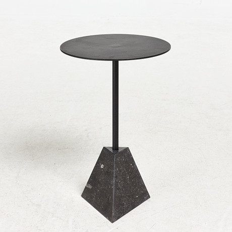 SIDE TABLE, alt. lamp table, "Pyramid", for Friends & Founders, marble ...