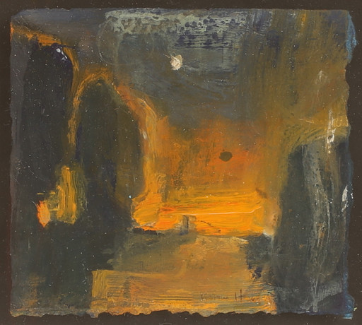 KATARINA HÅRD. Oil on cardboard, "Full Moon", signed 1995. Art ...