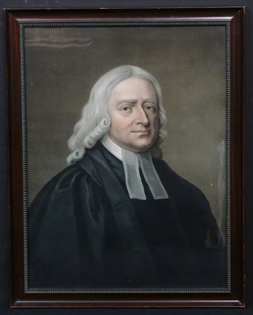 OLJETRYCK, porträtt av Re. John Wesley M.A. Konst - Övrigt - Auctionet